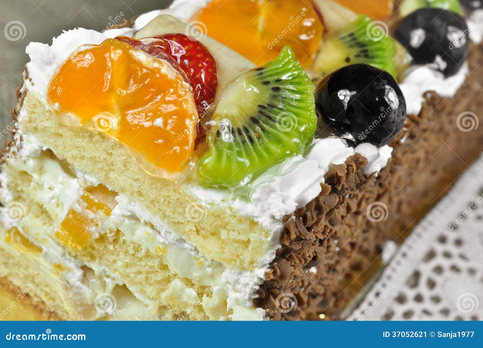 Fruit cake stock image. Image of diet, birthday, celebrate - 37052621