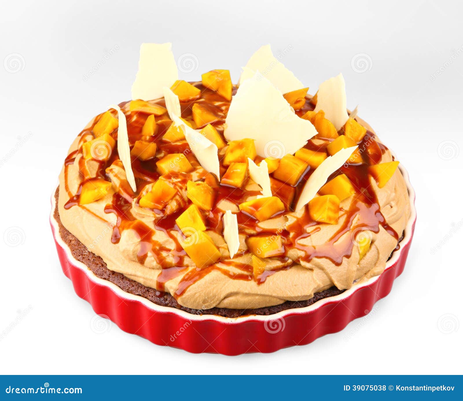 Fruit cake with mango stock photo. Image of color, decorated - 39075038