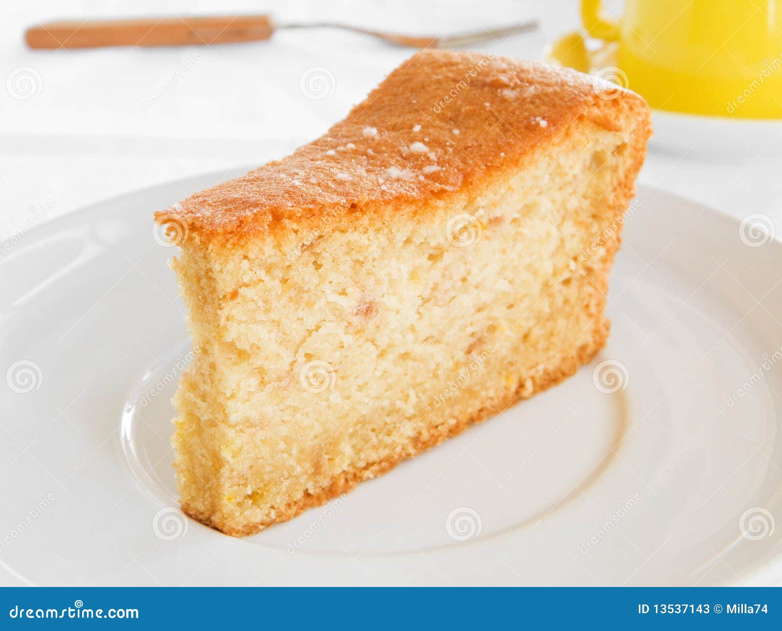 Fruit Cake Slice at Breakfast. Stock Image - Image of background, lemon ...