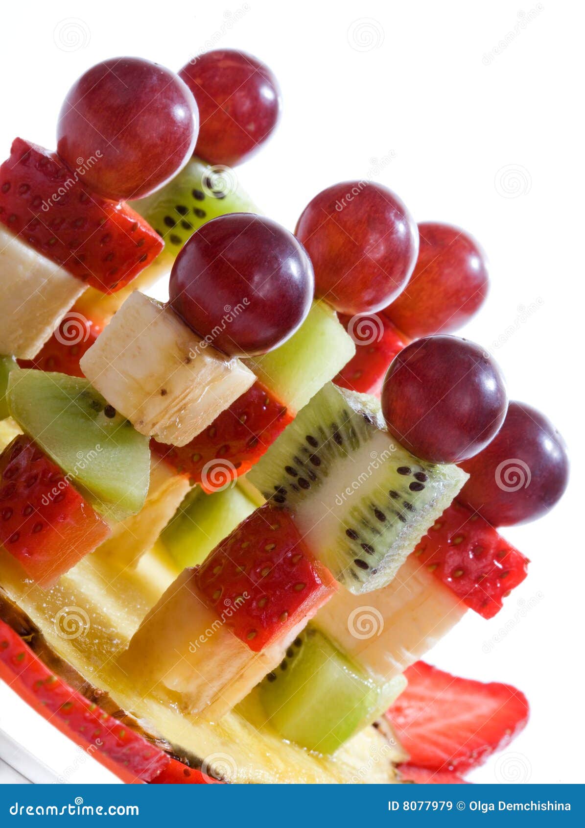 Fruit canape stock image. Image of party, isolated, plate - 8077979