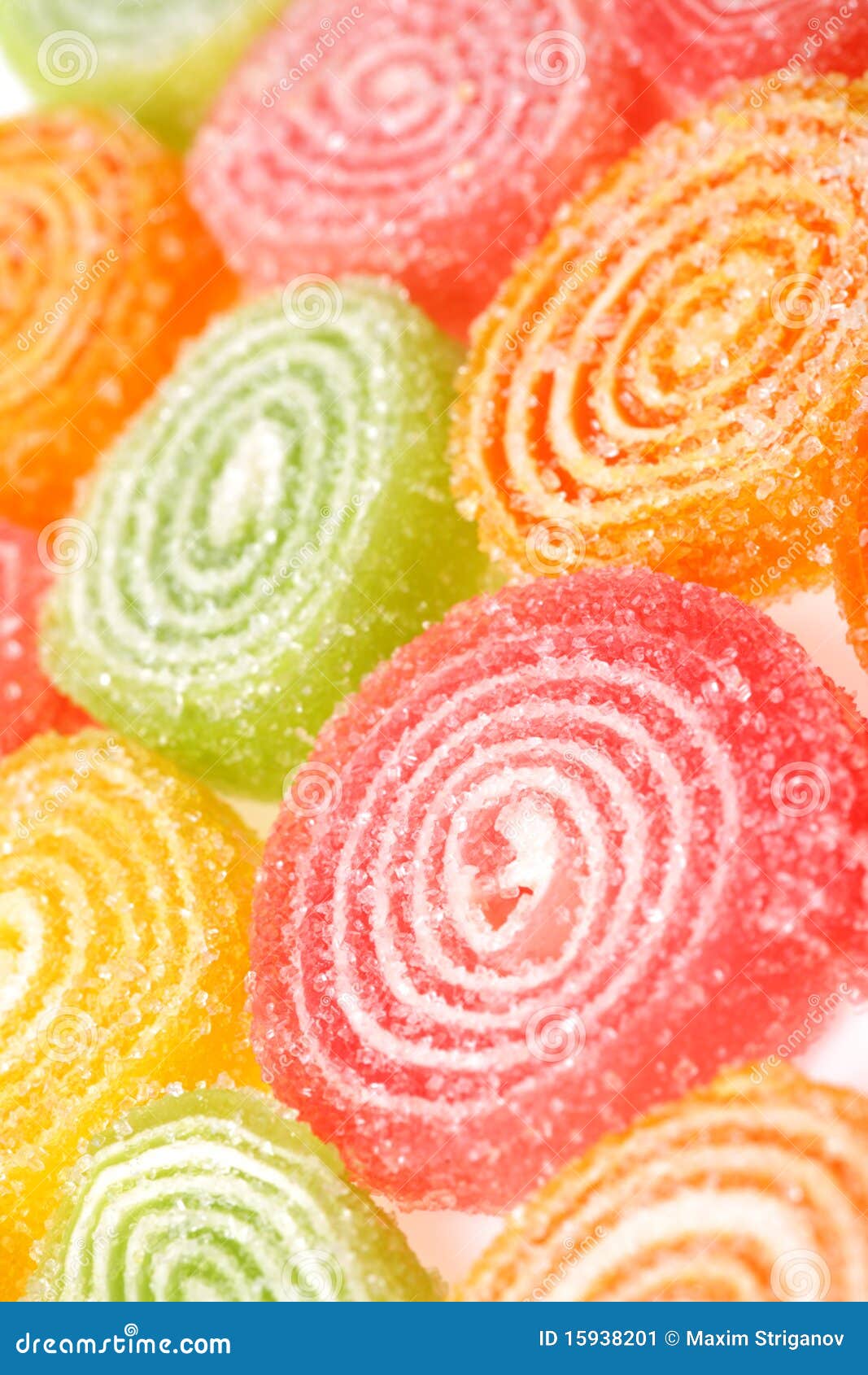 Fruit Candies on a White Background. Stock Image - Image of yellow ...