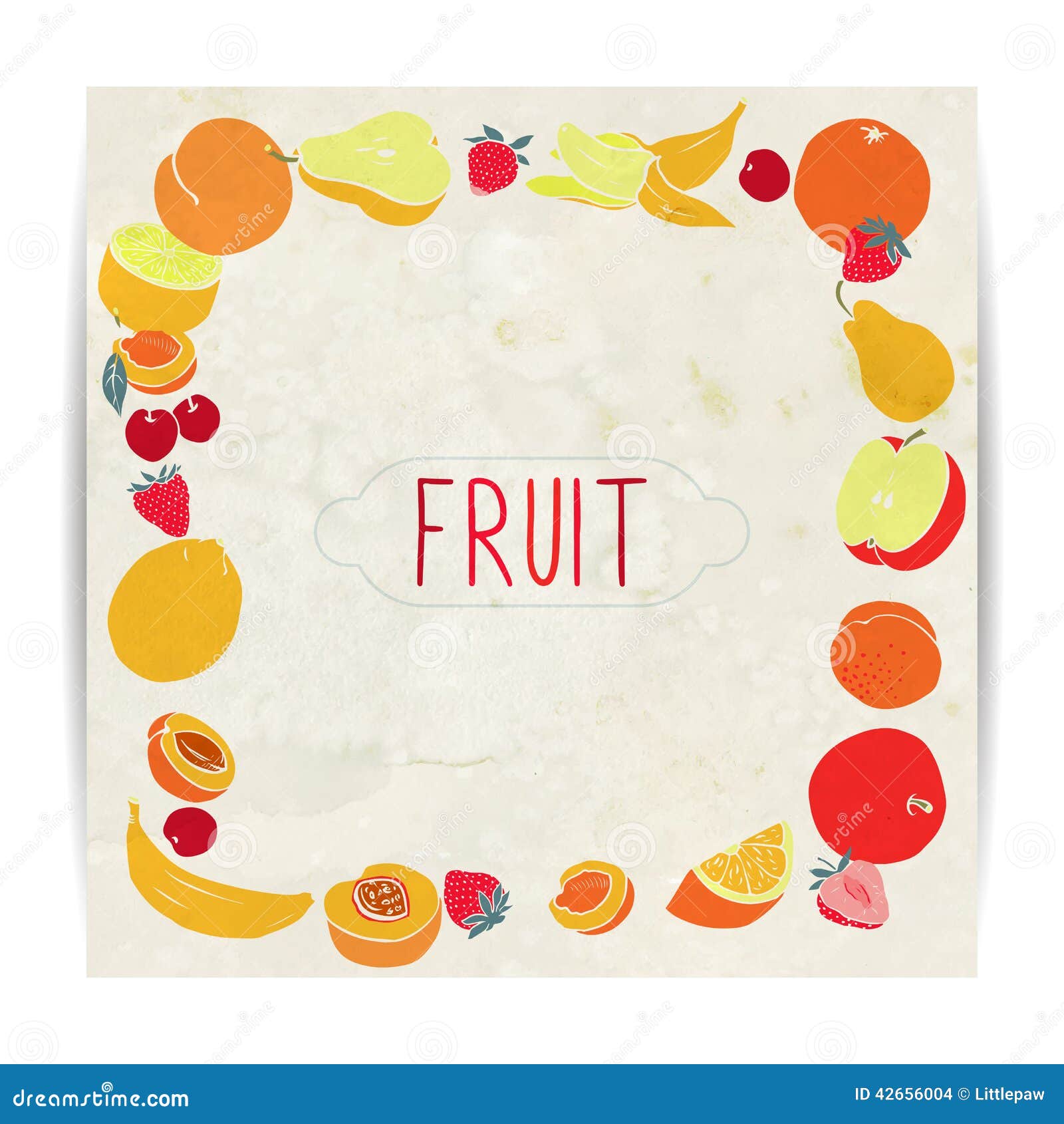 Fruit card design stock vector. Illustration of cute - 42656004