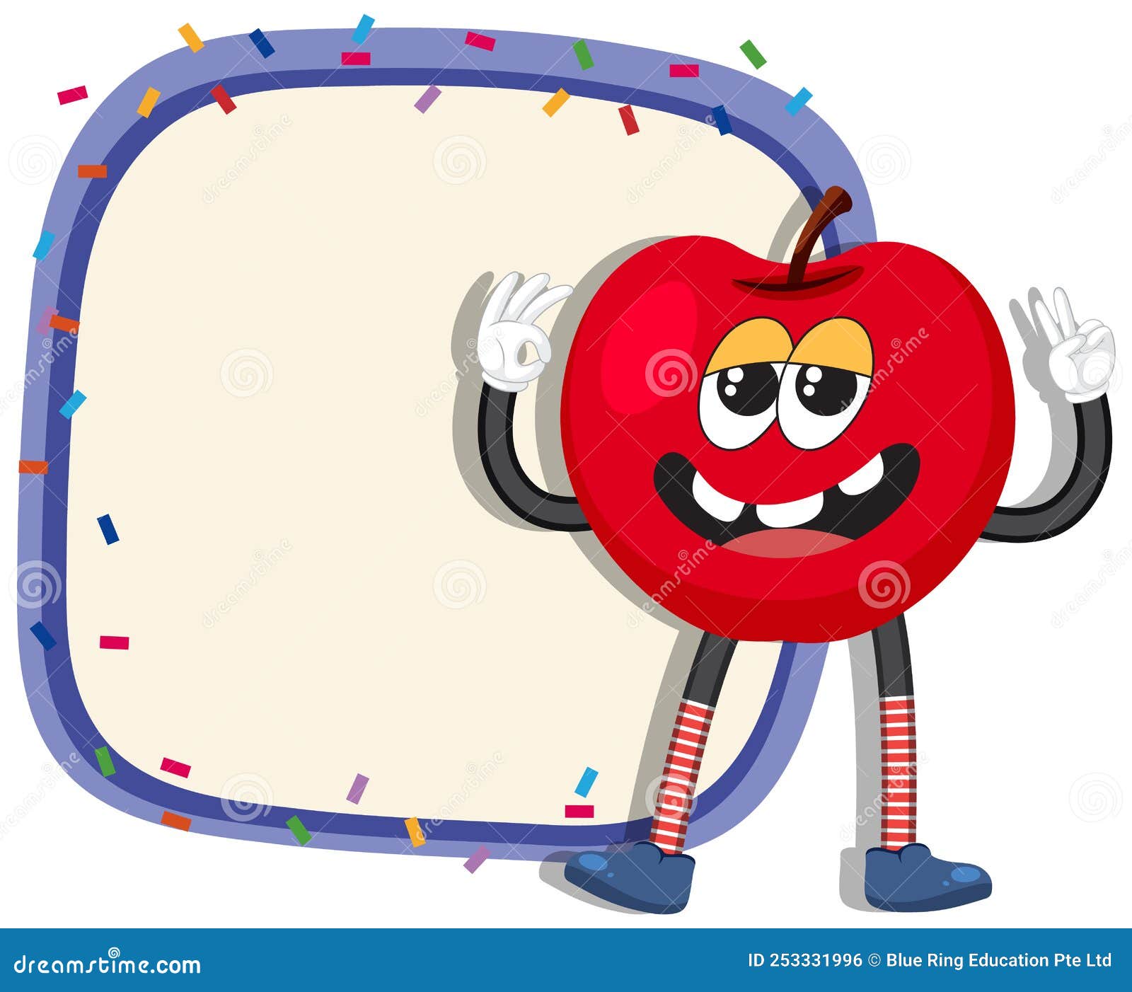 Fruit Cartoon Frame for Text Template Stock Vector - Illustration of ...