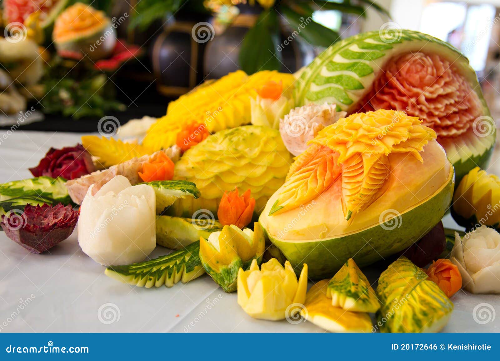 Fruit carving stock photo. Image of mixed, sculpture - 20172646