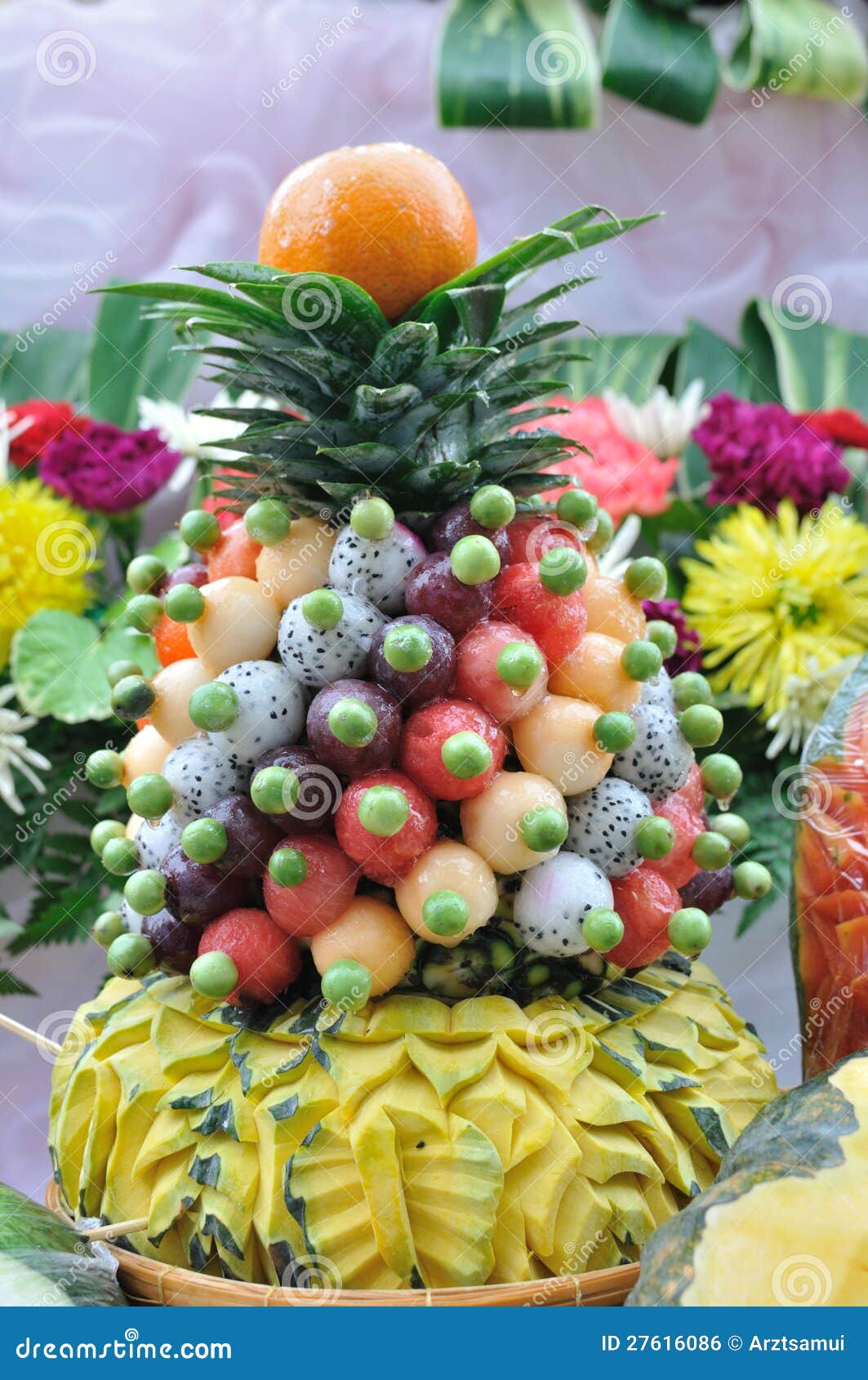 Fruit carving stock photo. Image of food, vegetable, sculpture - 27616086