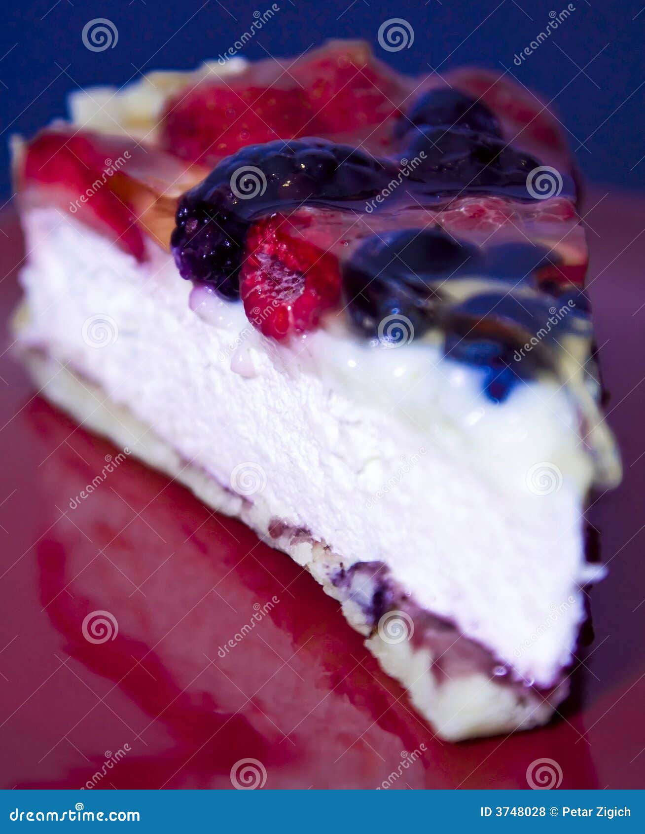 Fruit Cheese Cake stock photo. Image of pink, dessert - 3748028