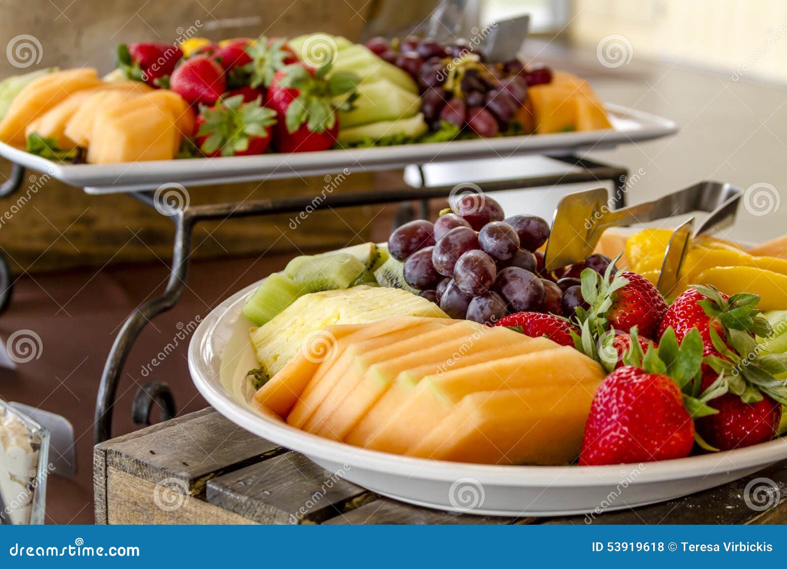 Fruit and Cheese Tray on Display Stock Photo - Image of white, cheddar ...