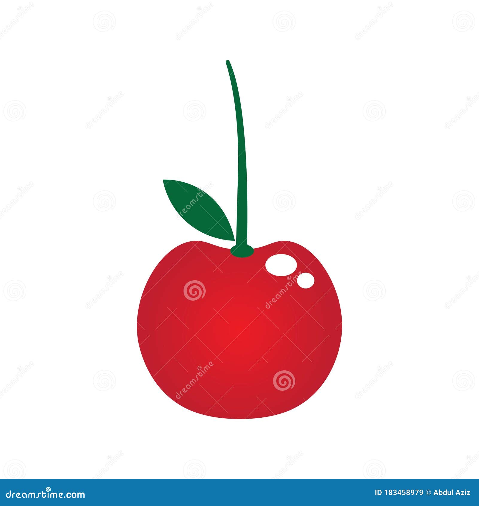 Red Cherry Illusration Logo Vector Stock Vector - Illustration of ...
