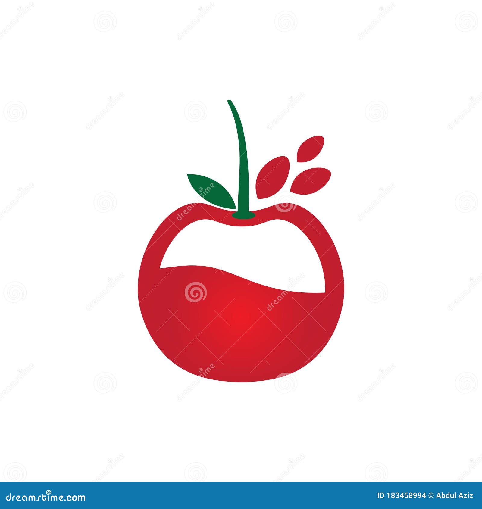 Red Cherry Illusration Logo Vector Stock Vector - Illustration of ...