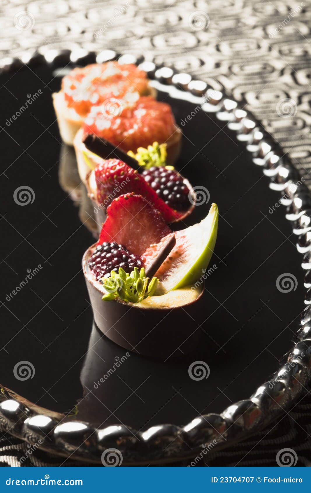 Fruit and Chocolate Delicacies Stock Image - Image of finger, dessert ...