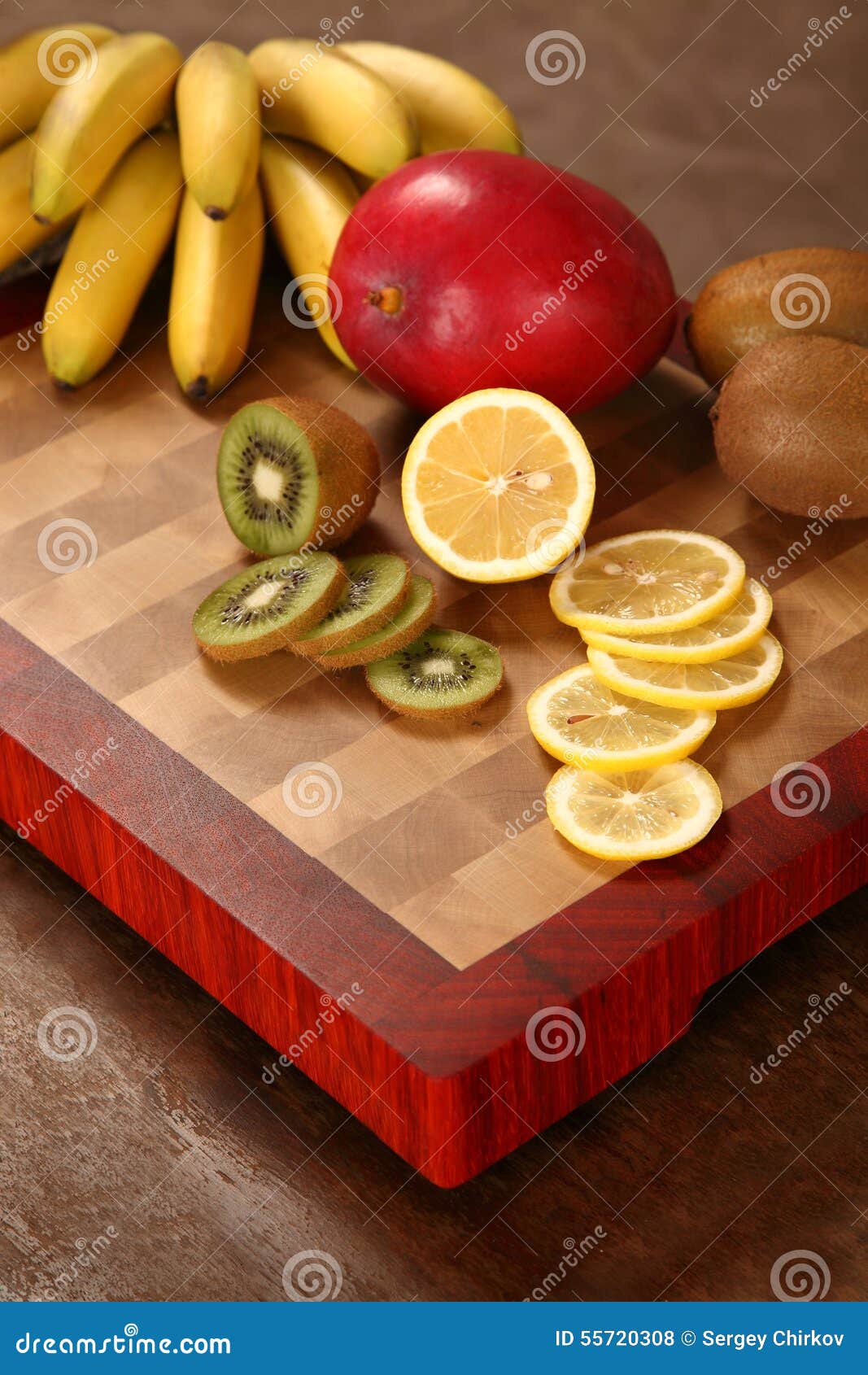 Fruit on a chopping board stock photo. Image of lifestyle - 55720308
