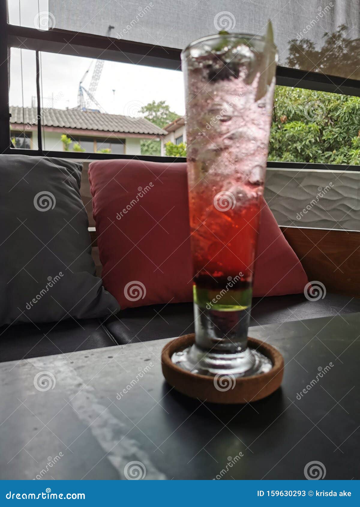 The Fruit Cocktail on Ice in Glass Stock Image - Image of glass, fruit ...