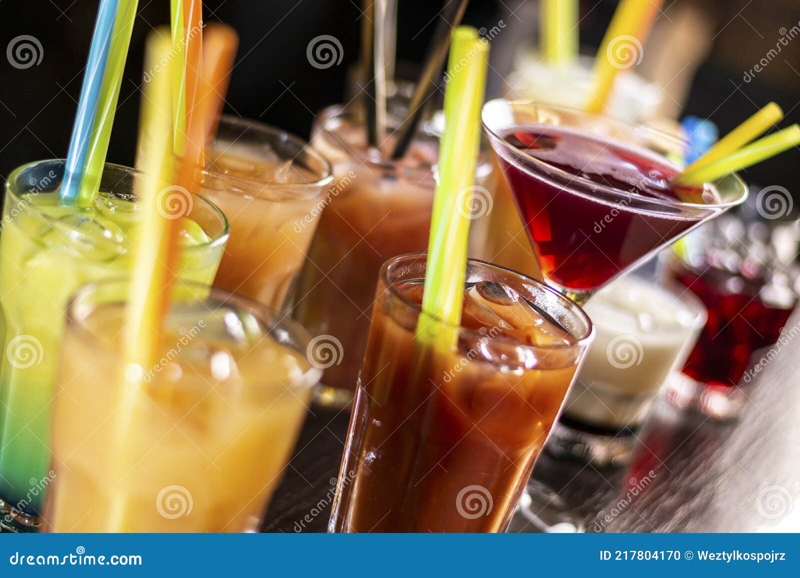 Fruit Coctails Party Close Up Stock Photo - Image of beverage, healthy ...