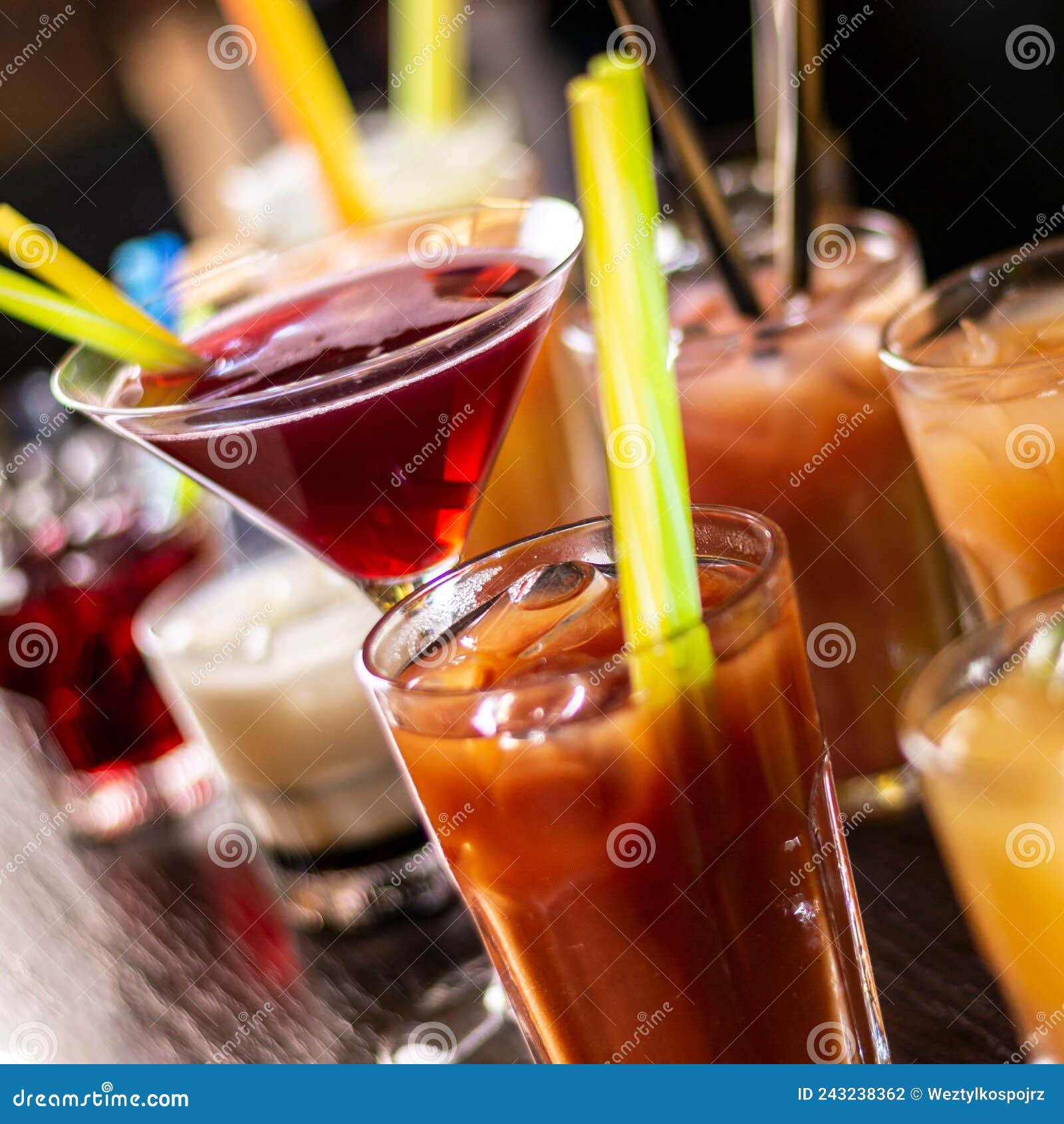 Fruit Coctails Party Close Up Stock Photo - Image of cocktail ...