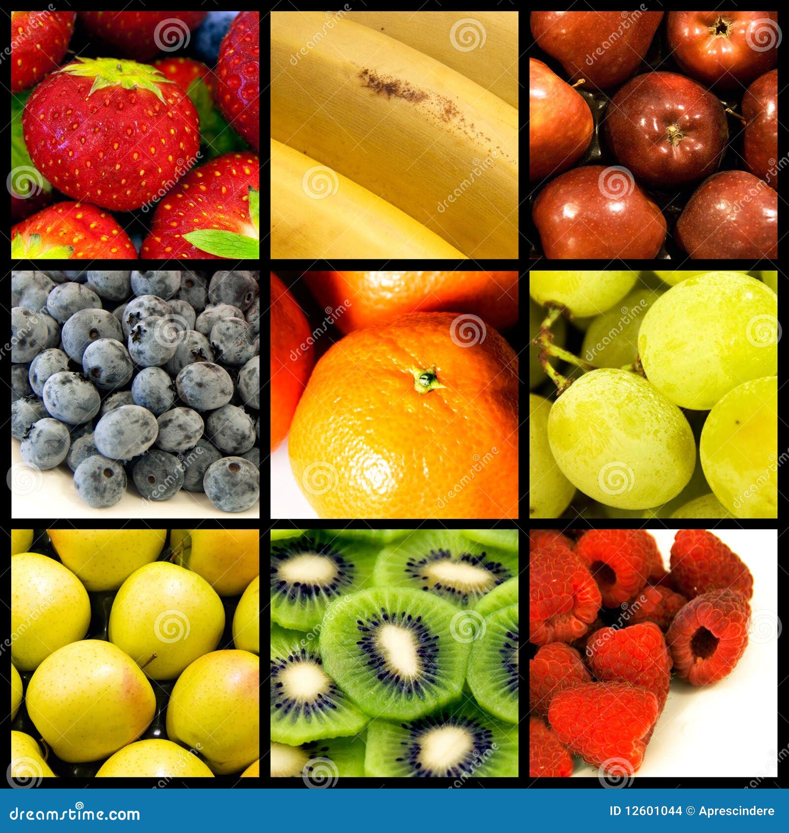 Fruit collage stock photo. Image of collage, collection - 12601044
