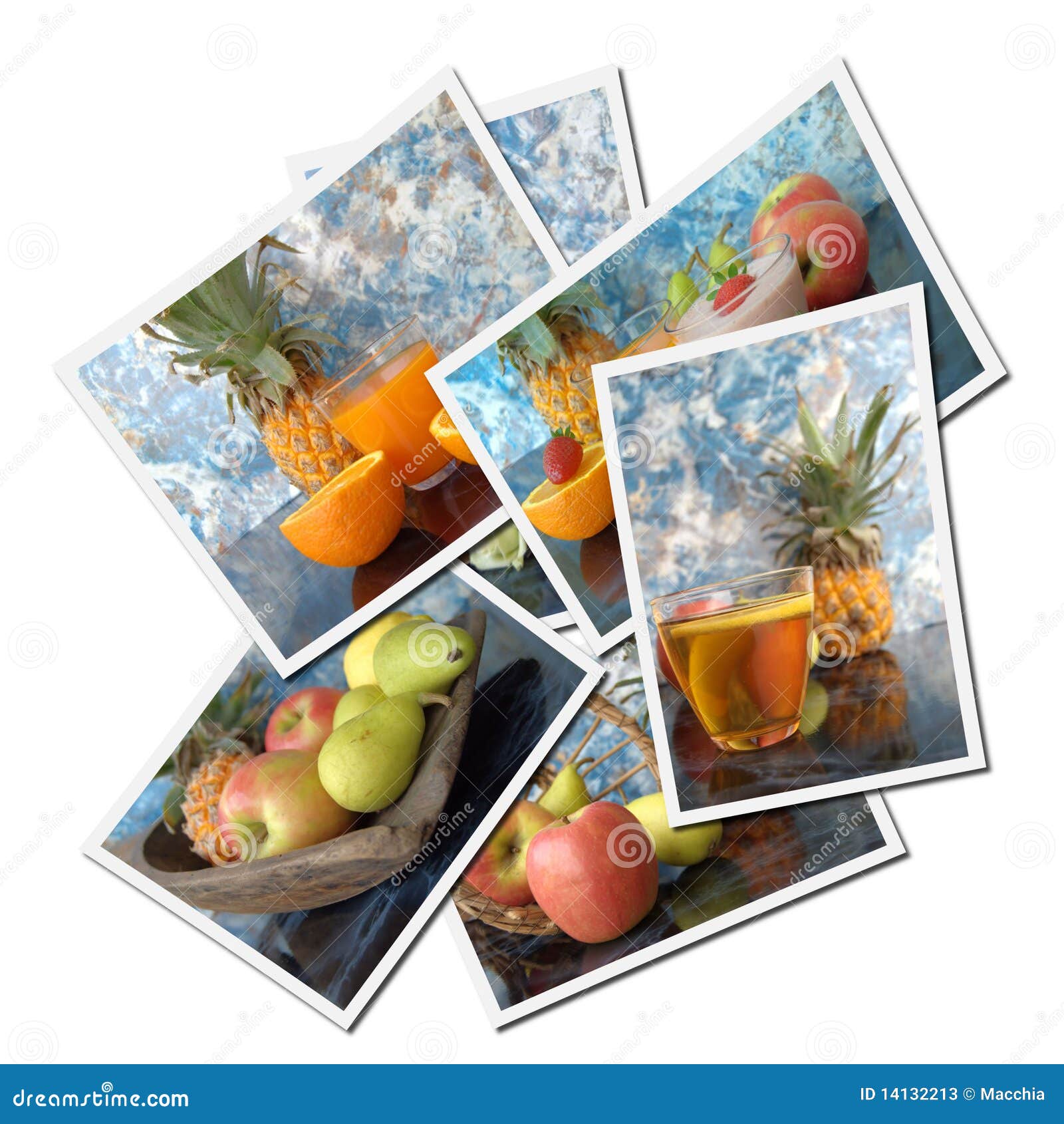 Fruit collage stock image. Image of apple, paper, deformed - 14132213