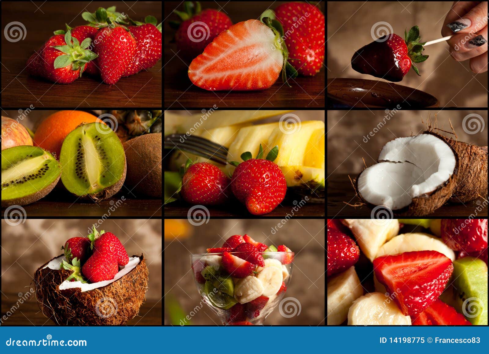Fruit collage stock image. Image of vitamin, fruit, composition - 14198775