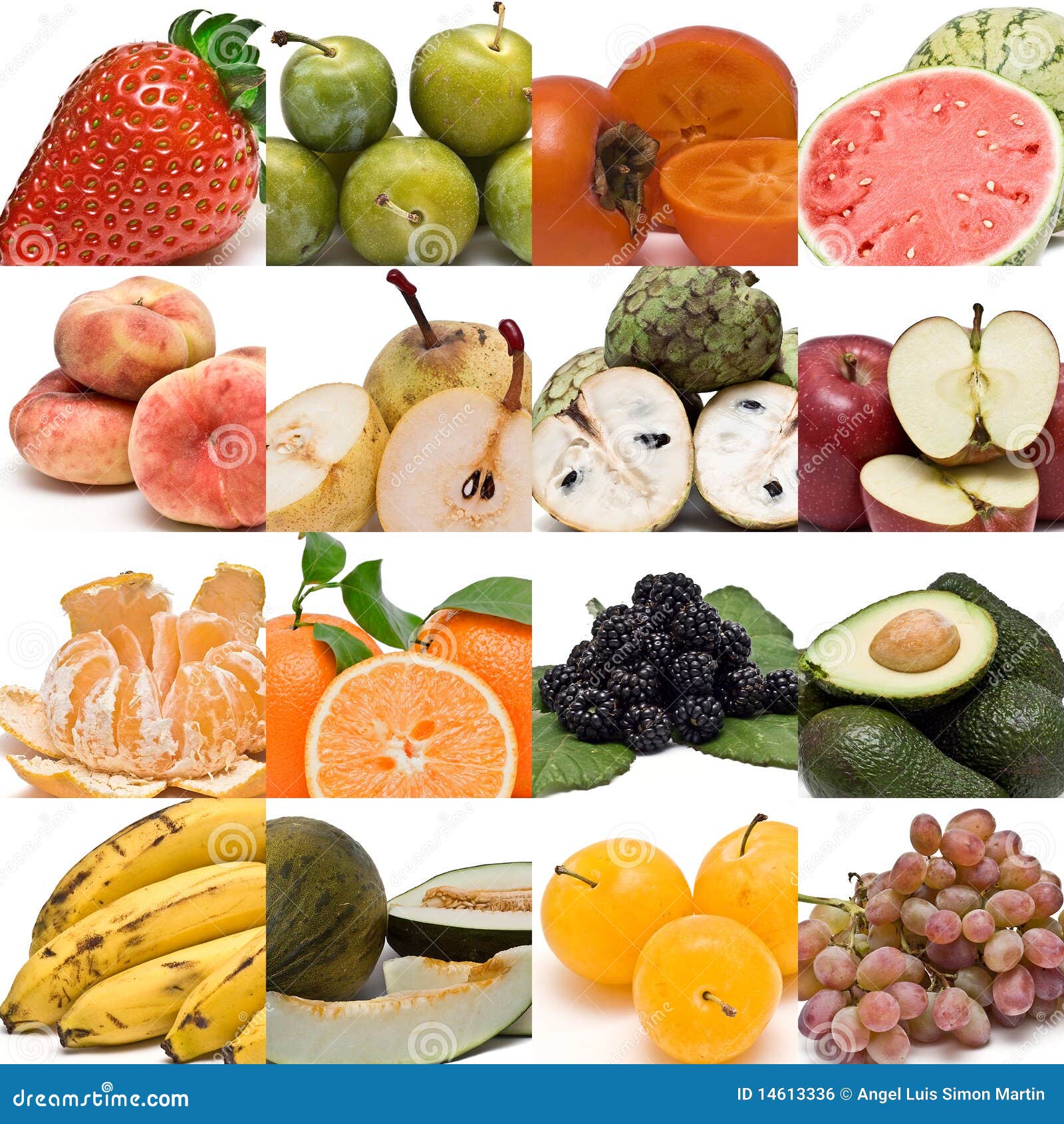 Fruit collage. stock photo. Image of design, coconut - 14613336