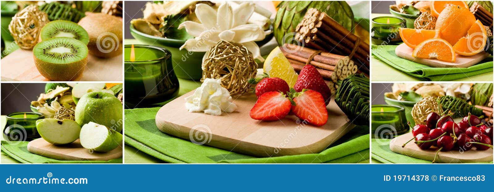 Fruit Collage stock photo. Image of fruit, collage, served - 19714378