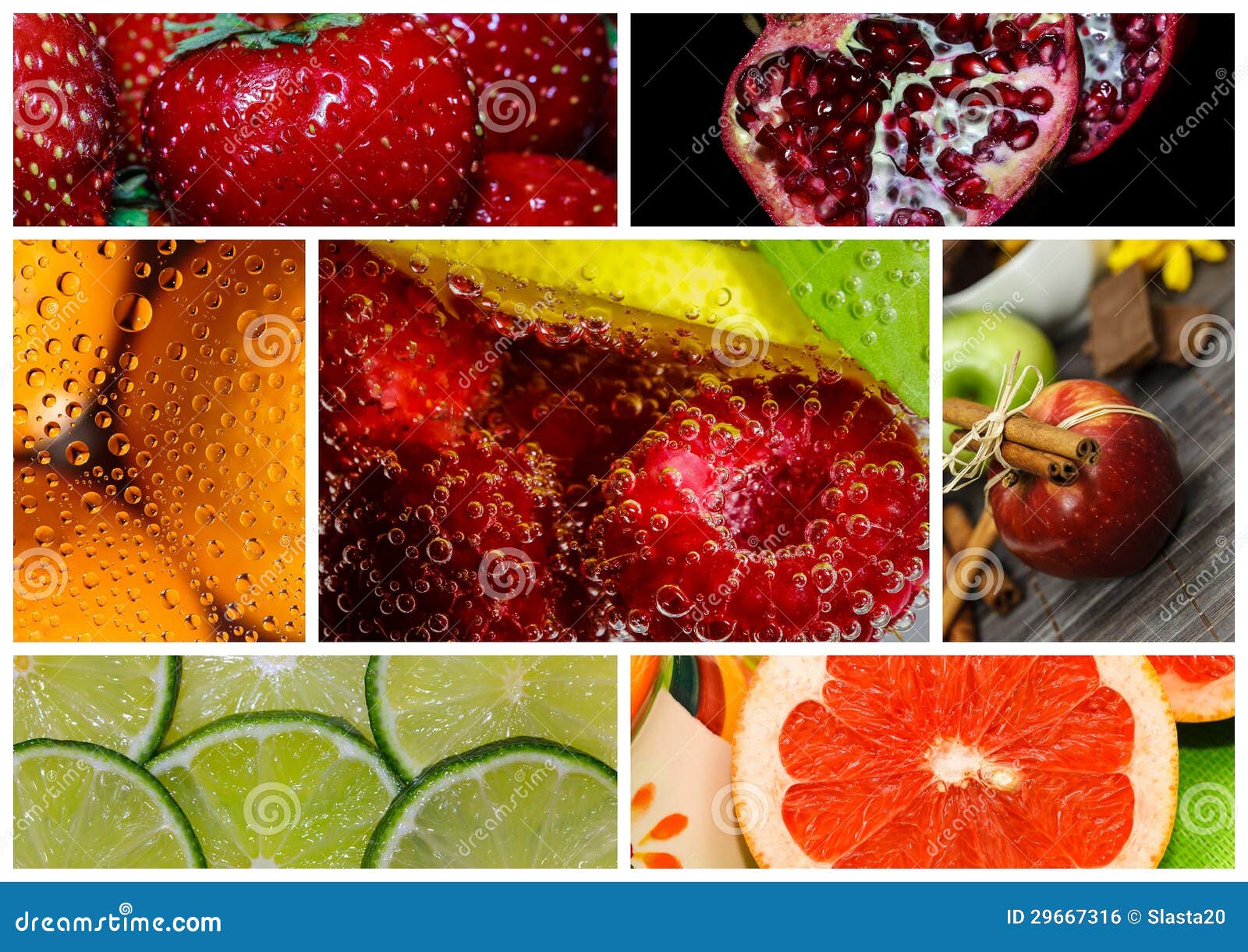 Fruit collage stock photo. Image of diet, healthy, berry - 29667316