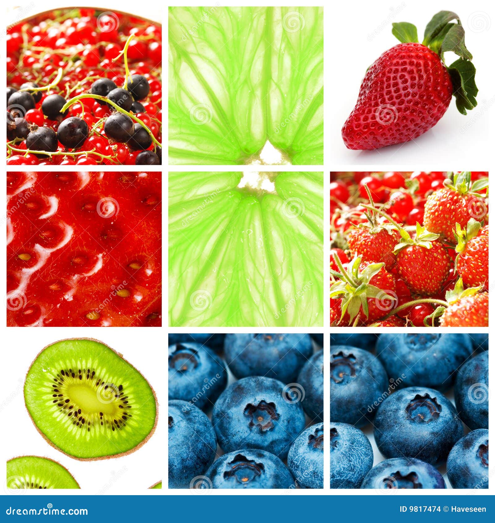 Fruit collage stock photo. Image of eating, organic, dessert - 9817474