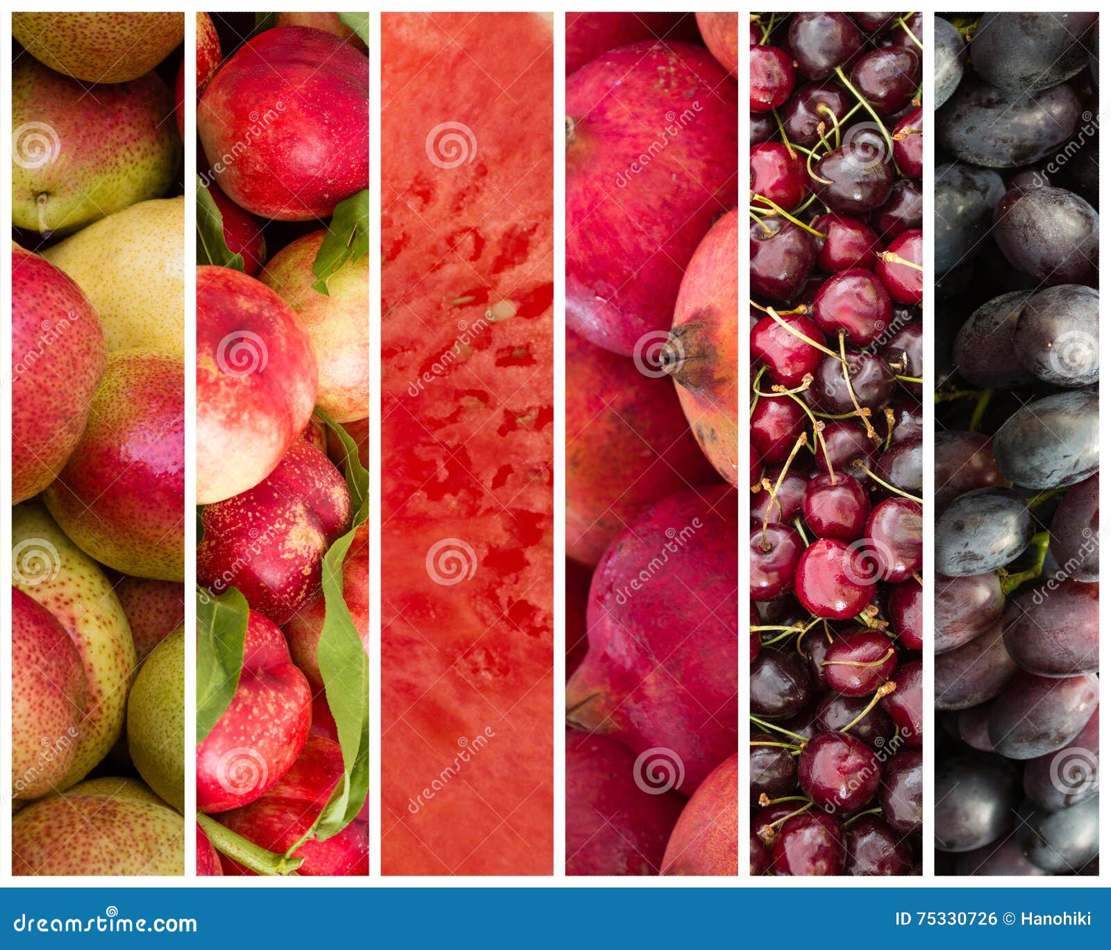 Fruit Collage - Food Background Stock Photo - Image of apples, grapes ...
