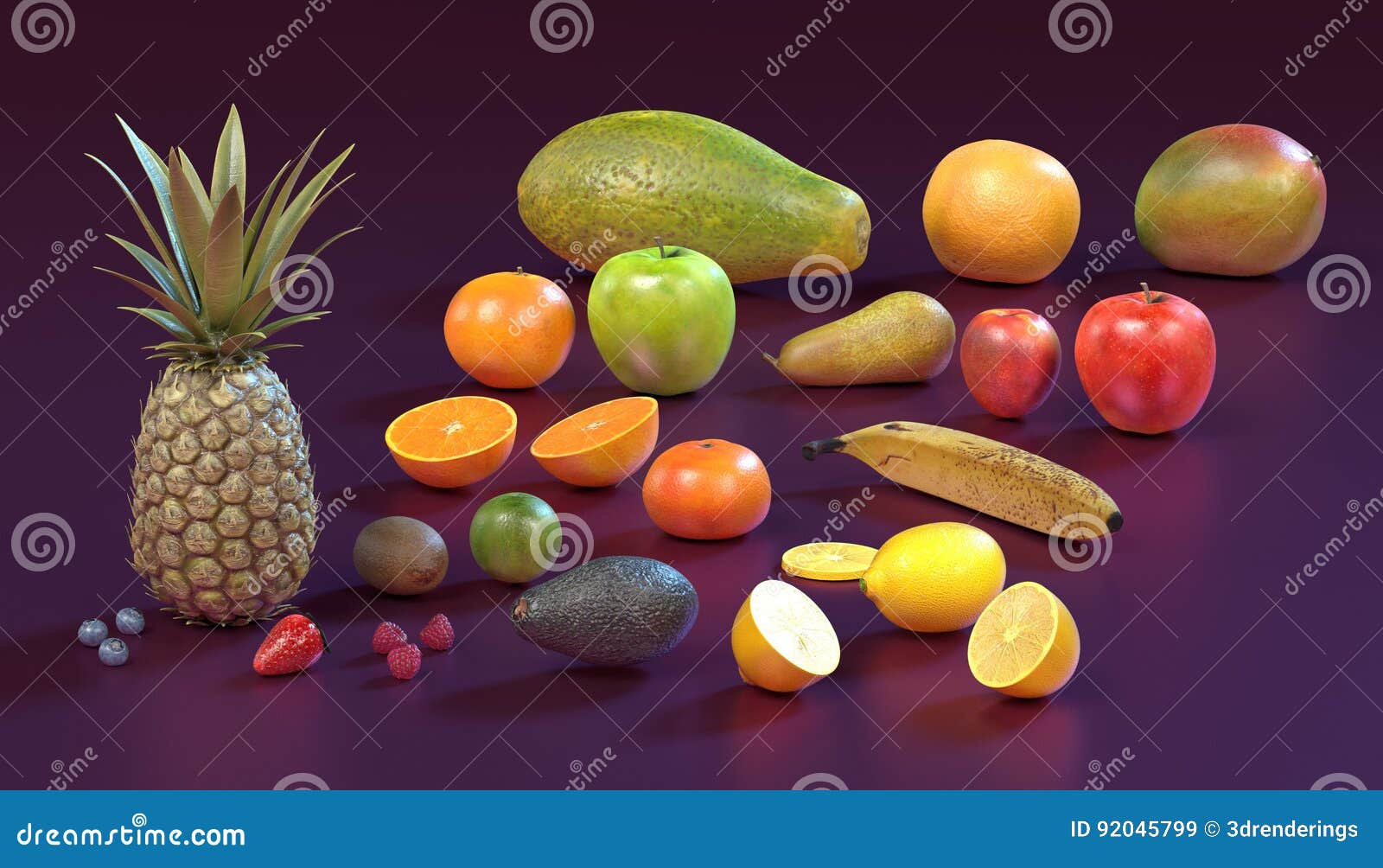 Fruit collection stock illustration. Illustration of grapefruit - 92045799