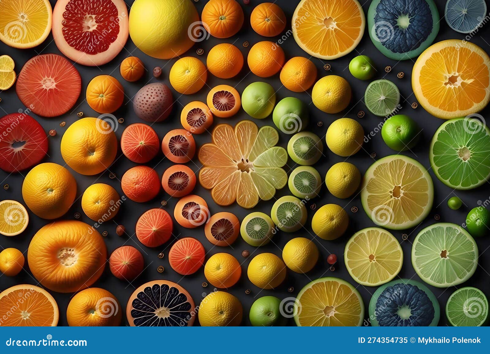 Fruit Colorful Background. Neural Network AI Generated Stock Image ...