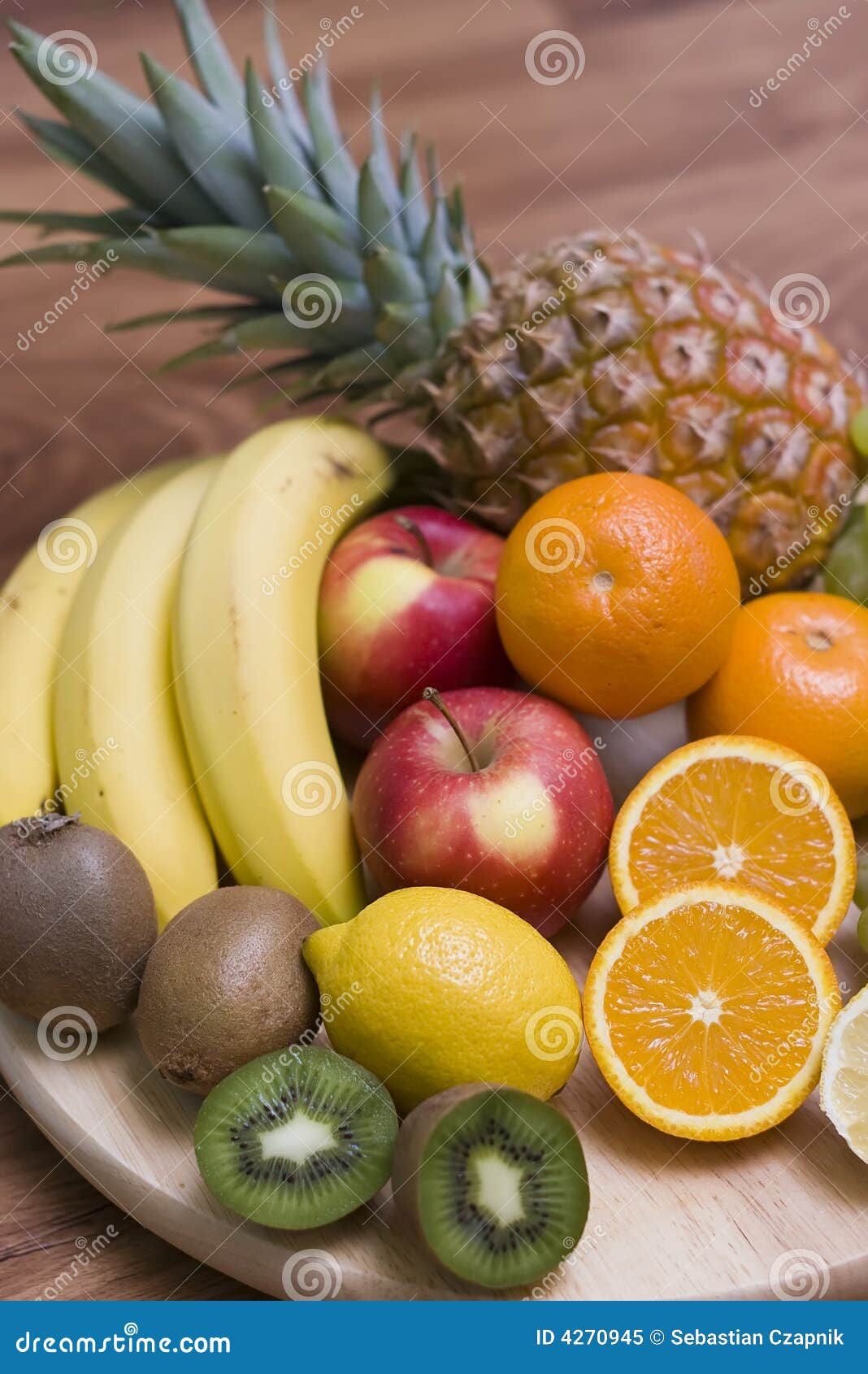 Fruit composition stock image. Image of fruit, pine, bananas - 4270945