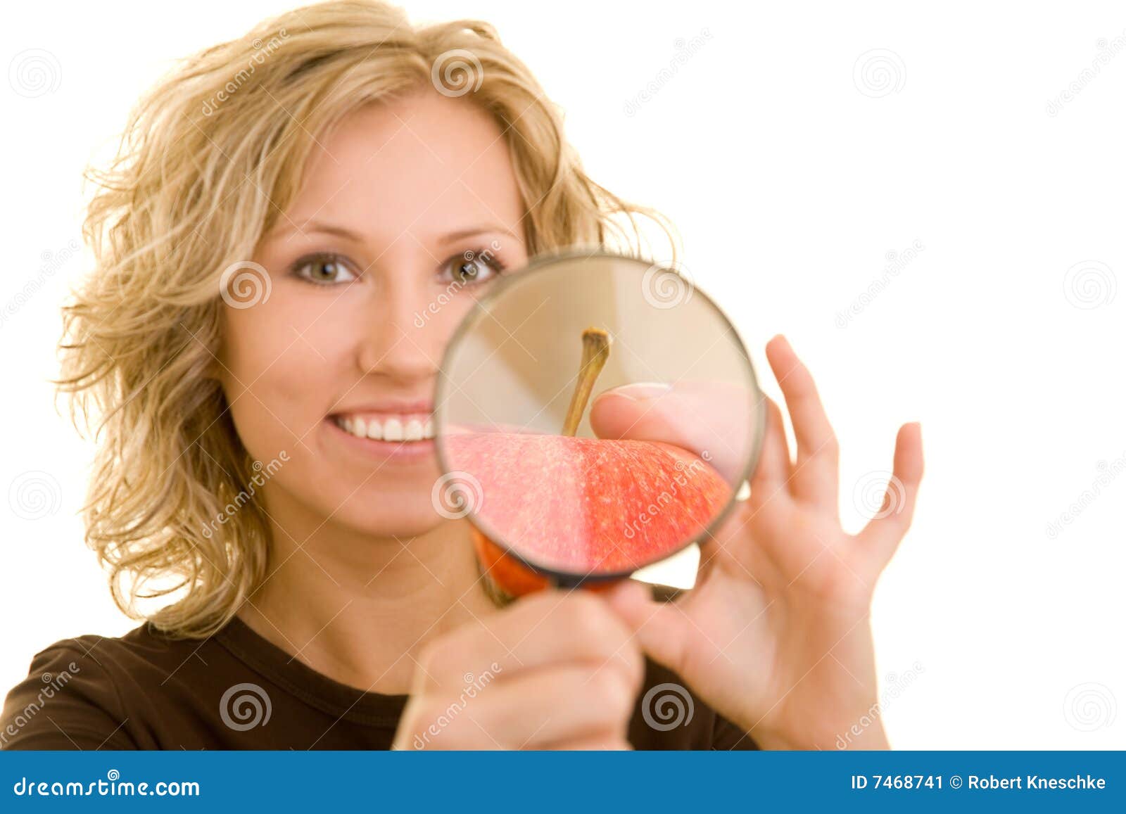 Fruit Control stock image. Image of organic, magnifying - 7468741