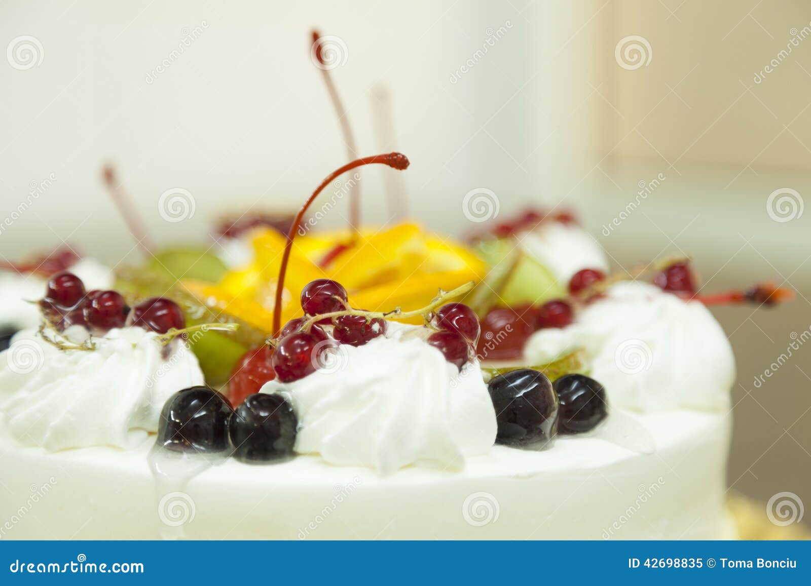 Fruit Cookie in the Cafeteria Stock Image - Image of making, bakery ...