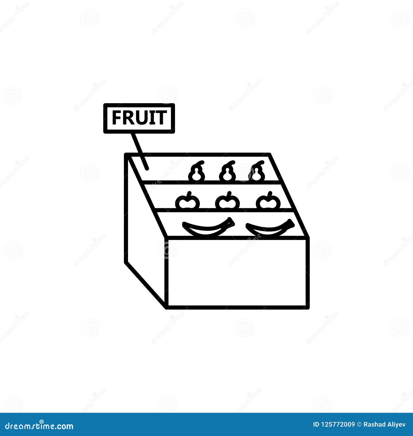 Fruit Counter Outline Icon. Element of Shopping Icon for Mobile Concept ...