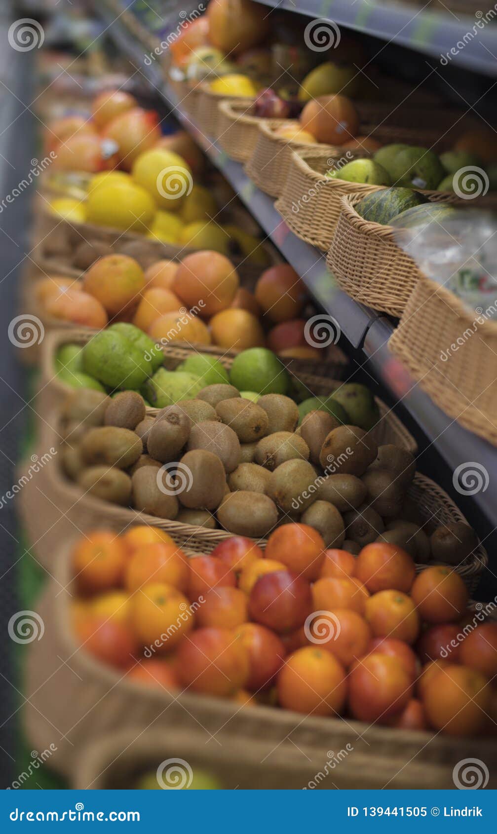 Fruit on the Counter of the Store Stock Image - Image of grocery ...