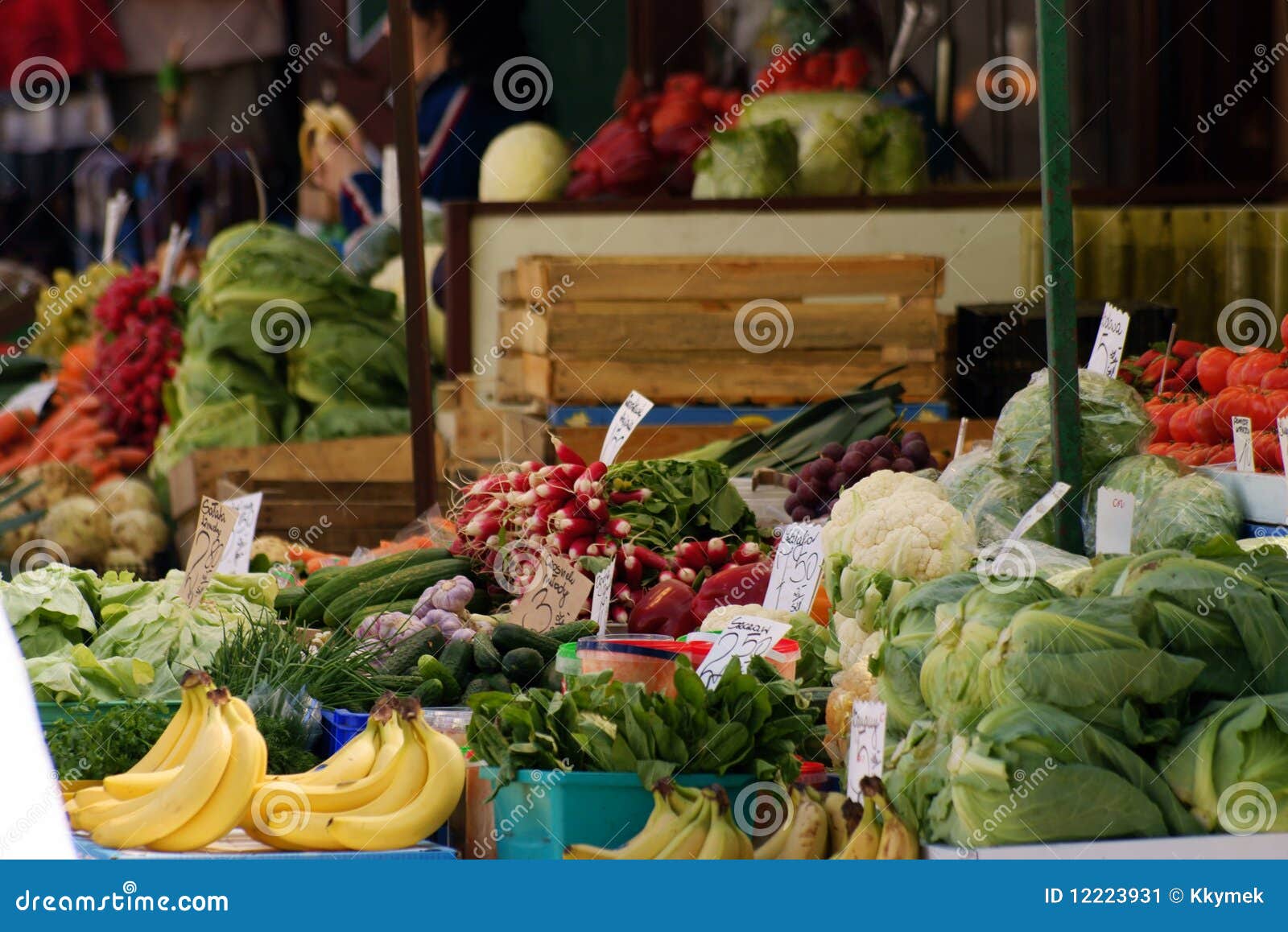 Fruit Counter - Vegetable Market Stand Stock Image - Image of stand ...