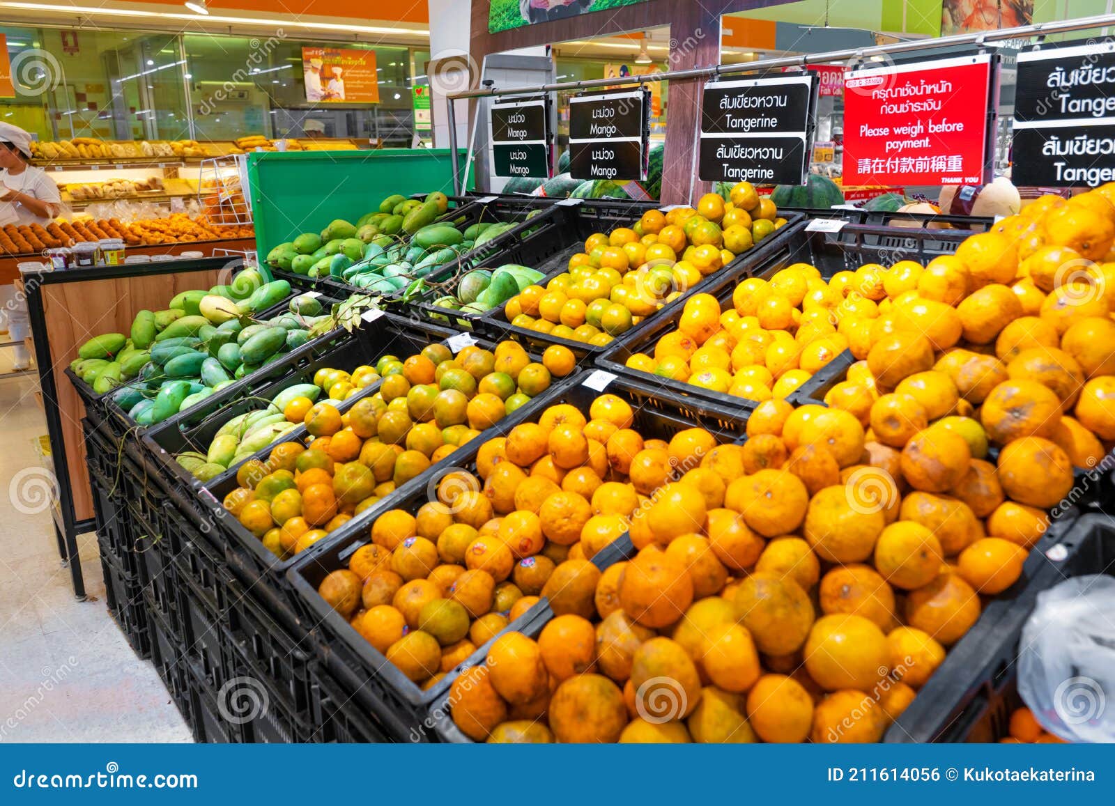 Fruit Counters in the Grocery Section of the Supermarket Editorial Photo - Image of fruit ...