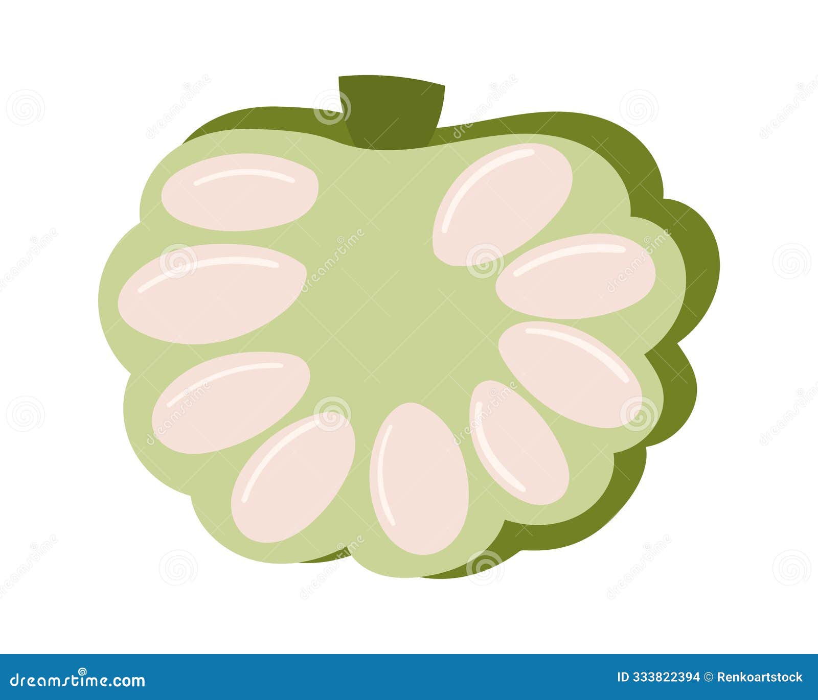 Custard Apple Set Design With Isolated Whole And Cut Tropical Fruit ...