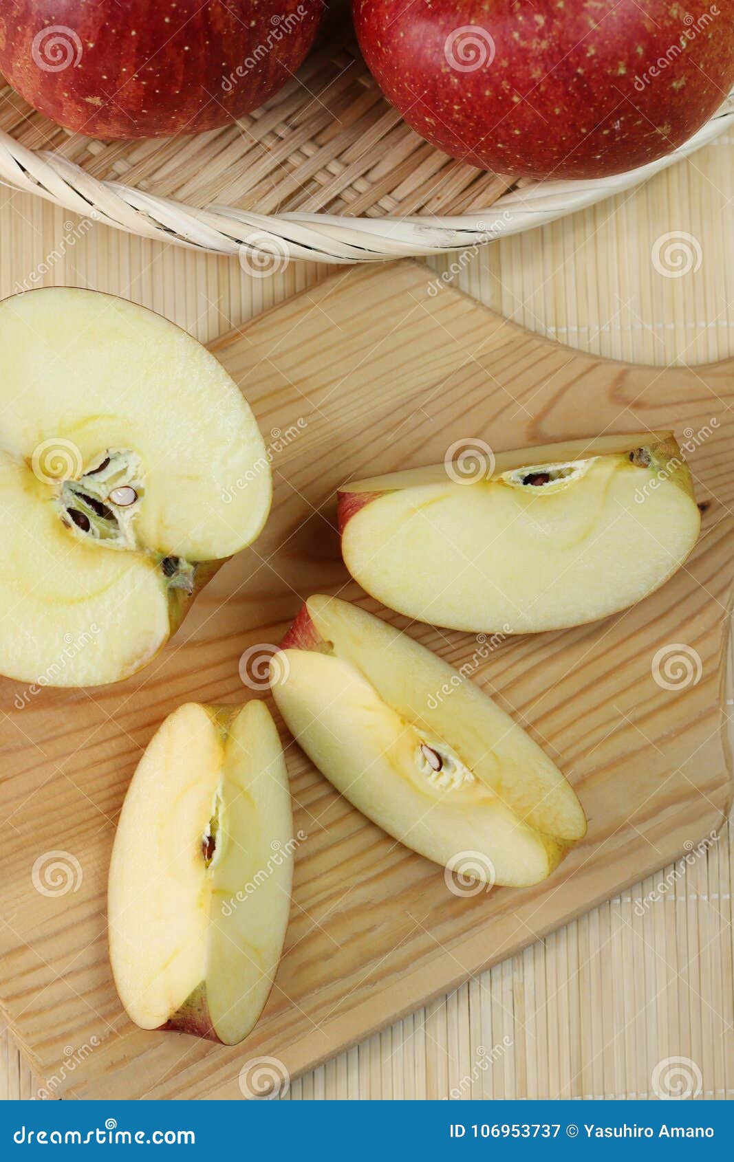 The Fruit of the Cut Apple on the Cutting Board Stock Image - Image of ...