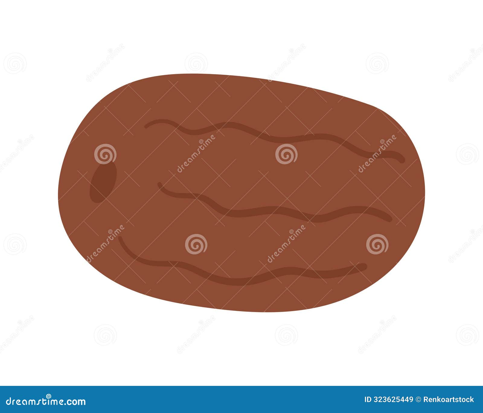 Fruit Date in Cartoon Hand Drawn Simple Style. Editable Variable Color ...