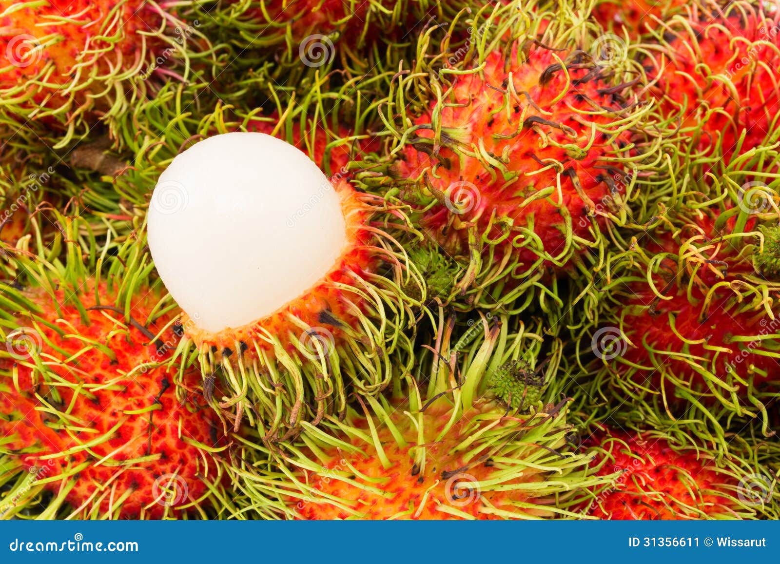 Fruit de ramboutan image stock. Image du marché, cheveu - 31356611