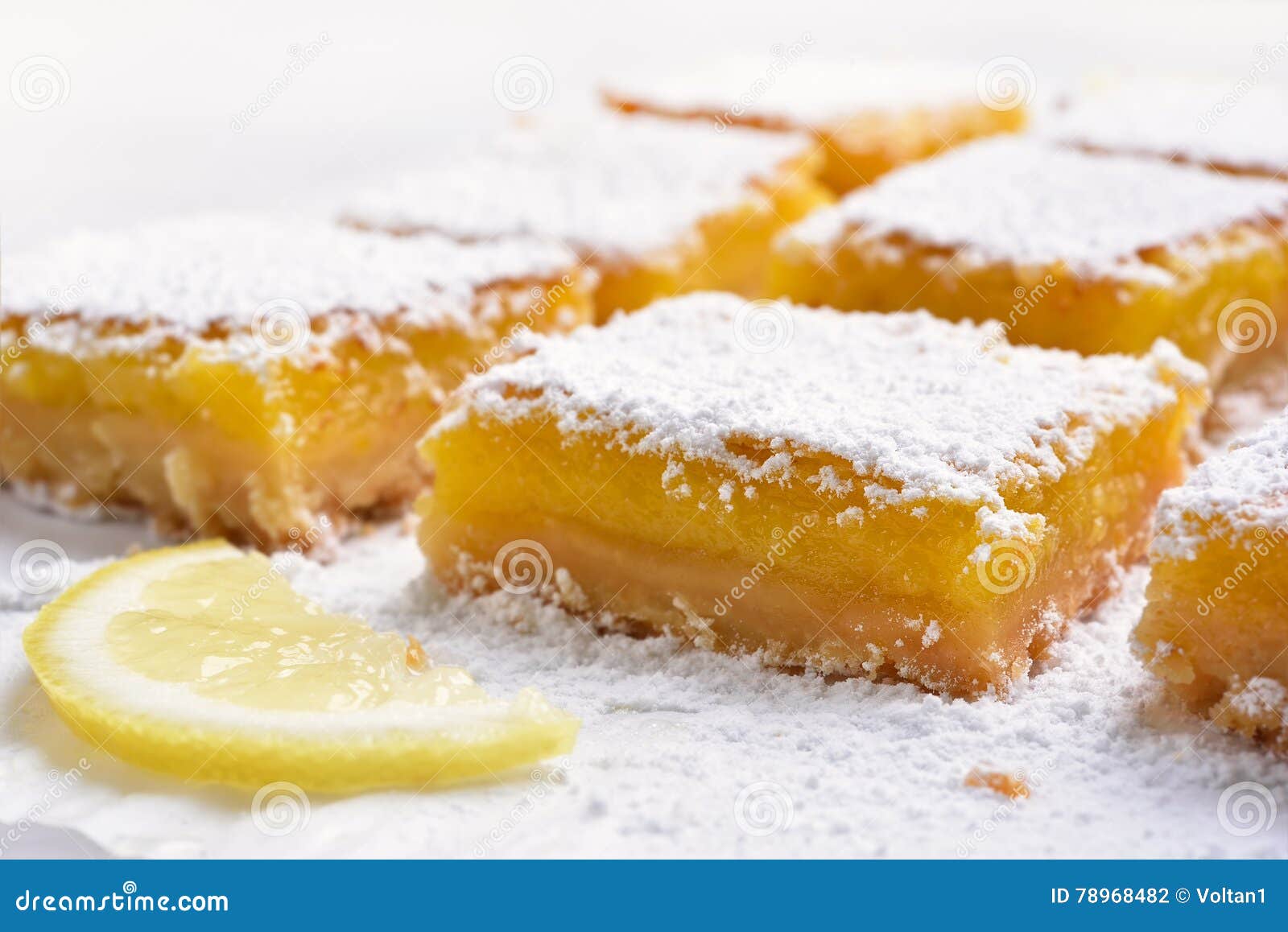 Fruit Dessert Lemon Squares Stock Photo - Image of closeup, candy: 78968482