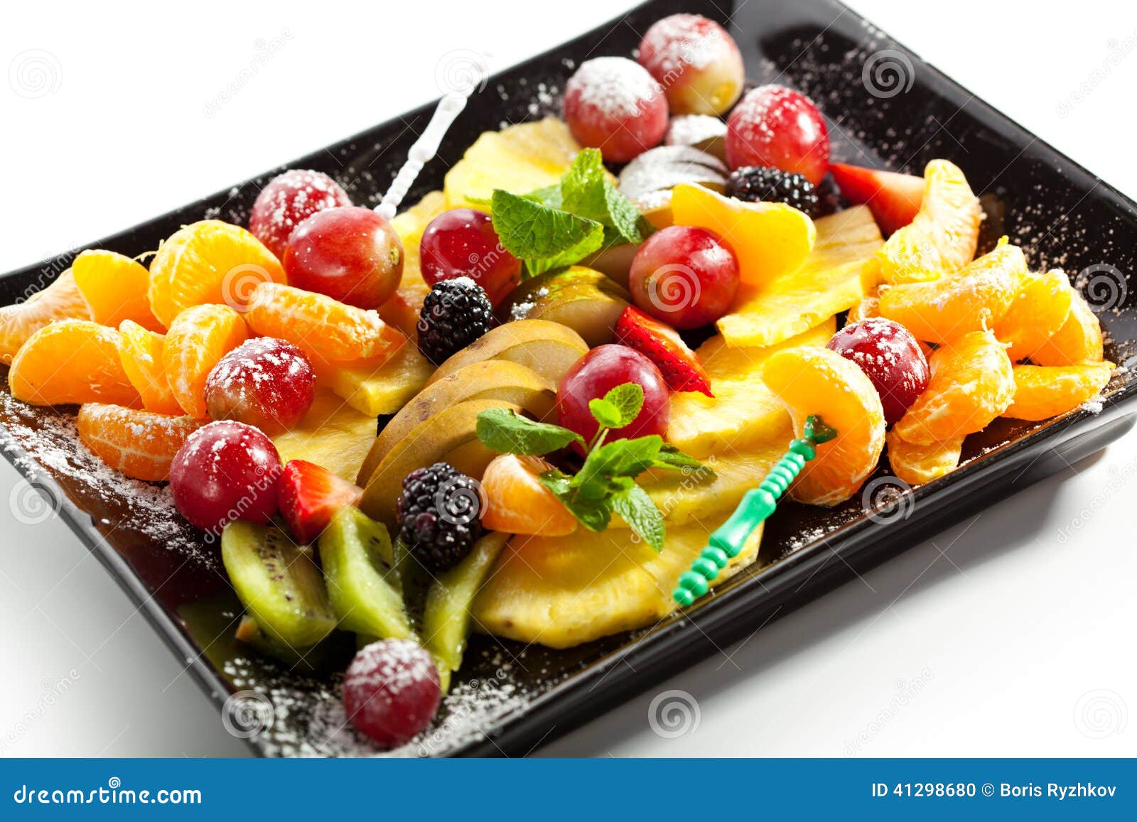 Fruit Dish stock photo. Image of apple, grapefruit, grapes - 41298680