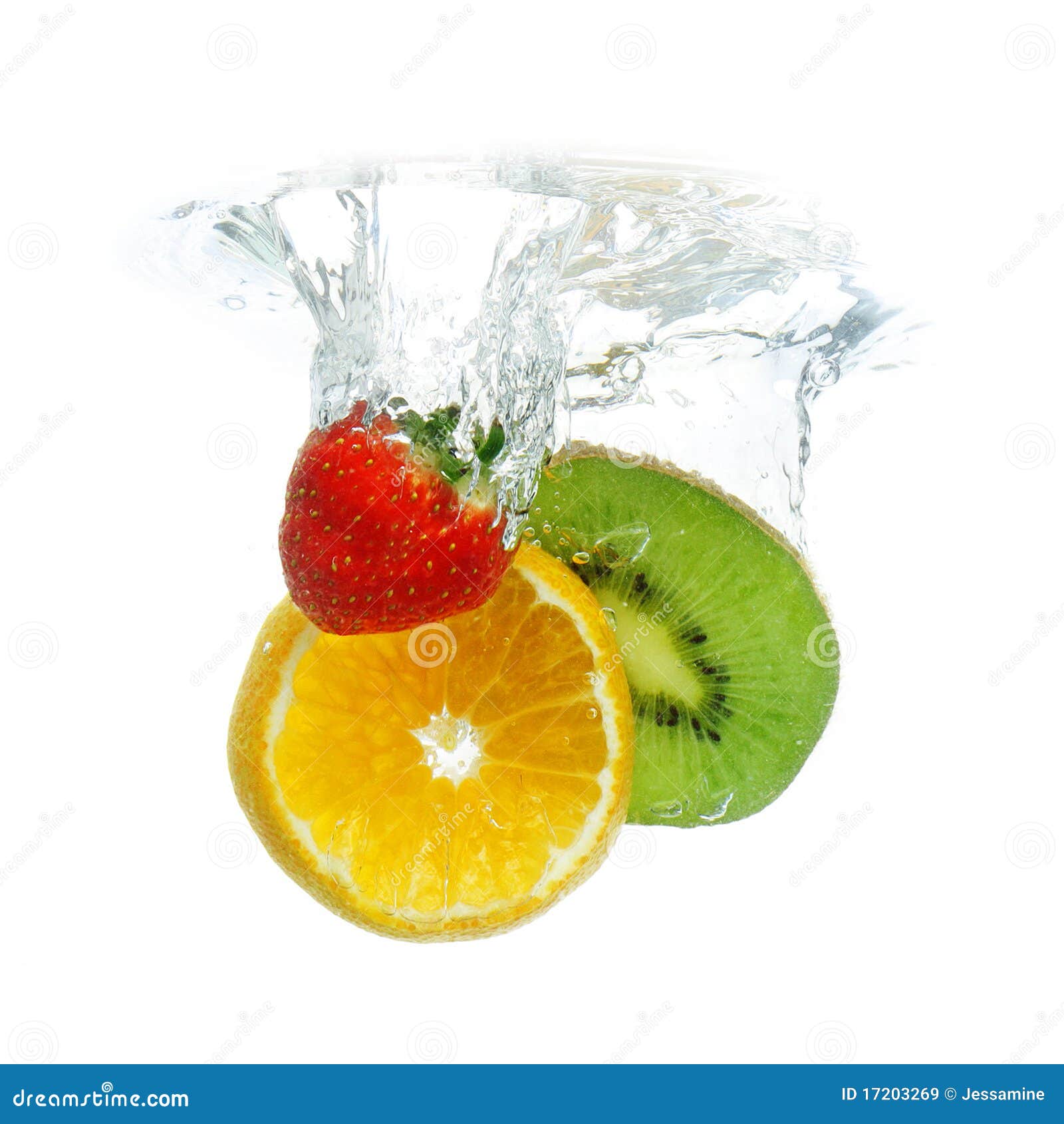 Fruit dropped in the water stock image. Image of slice - 17203269