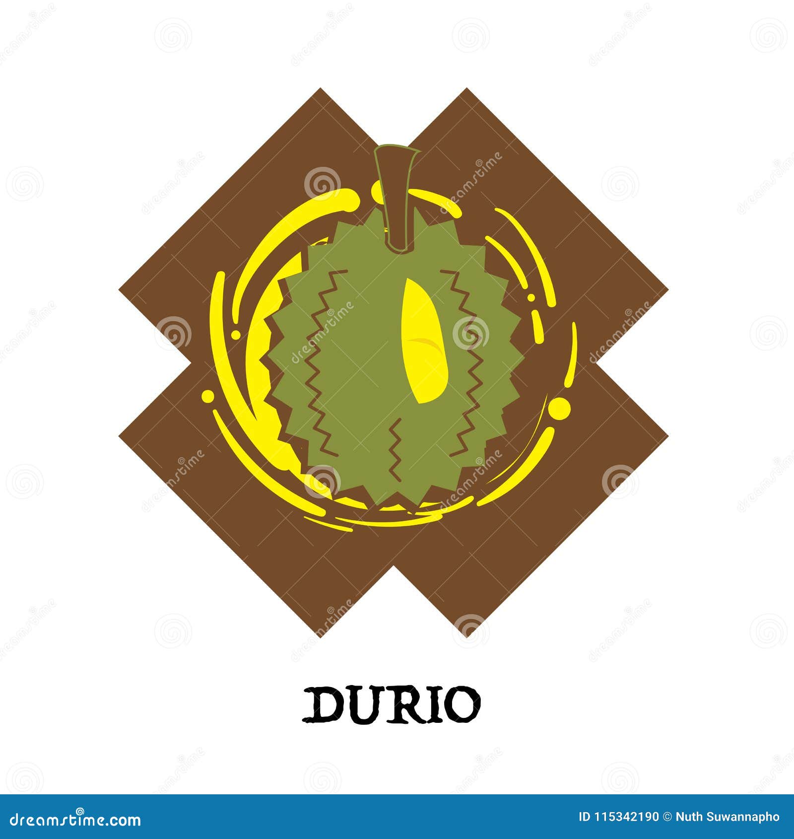 Fruit Durio Graphic Element Design Icon Symbol Stock Vector ...
