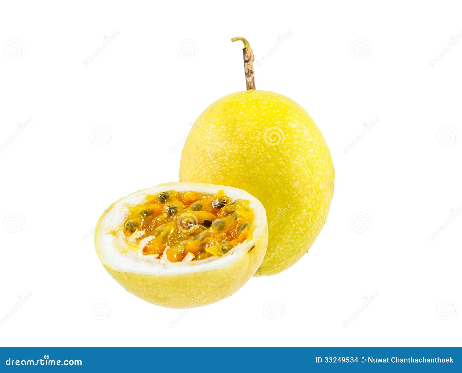 Fruit Entier De Passiflore Comestible De Passiflore Et Ouvert Photo ...