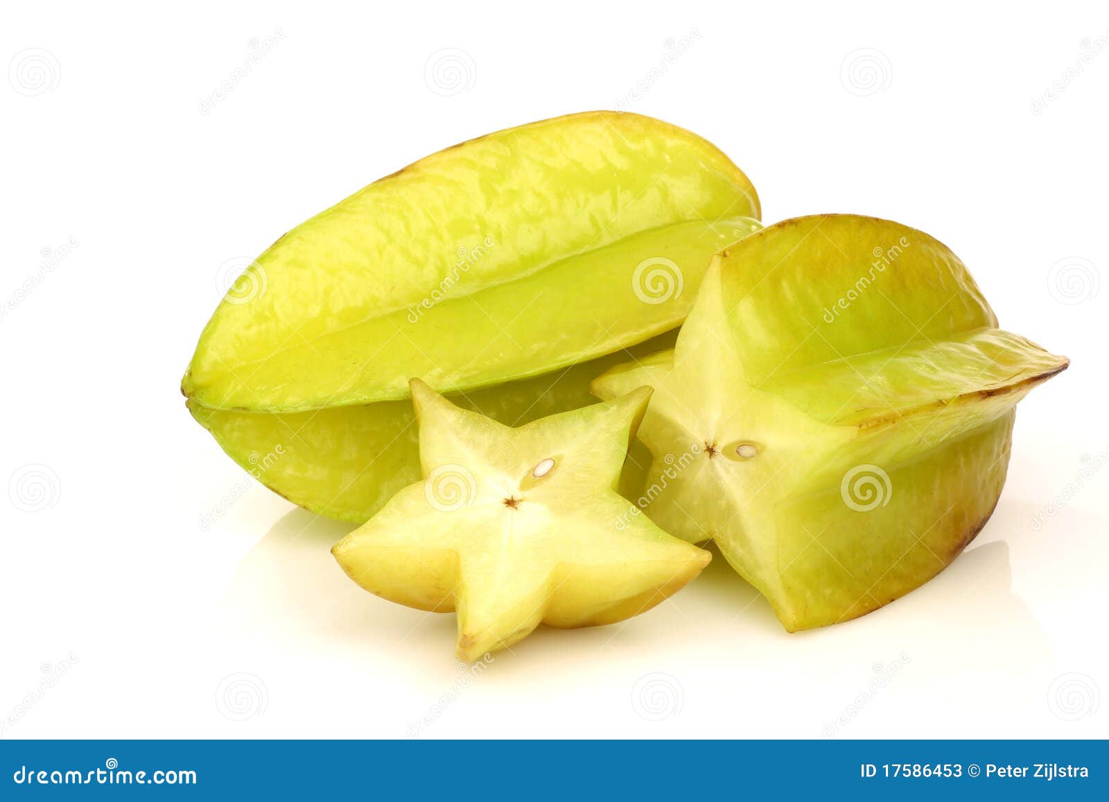 Fruit Entier Et Une Coupure Un De Carambolier Image stock - Image du ...