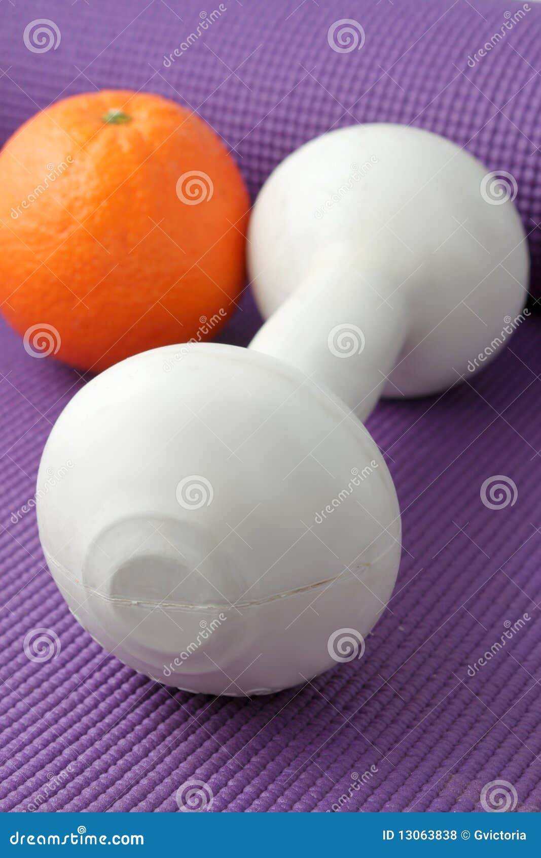 Fruit with Exercise Equipment Stock Photo - Image of fruits, sports ...