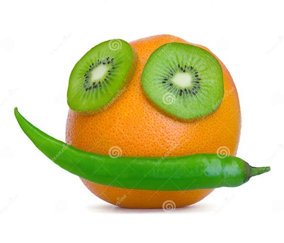 Fruit Face stock photo. Image of eating, humor, humorous - 6627606