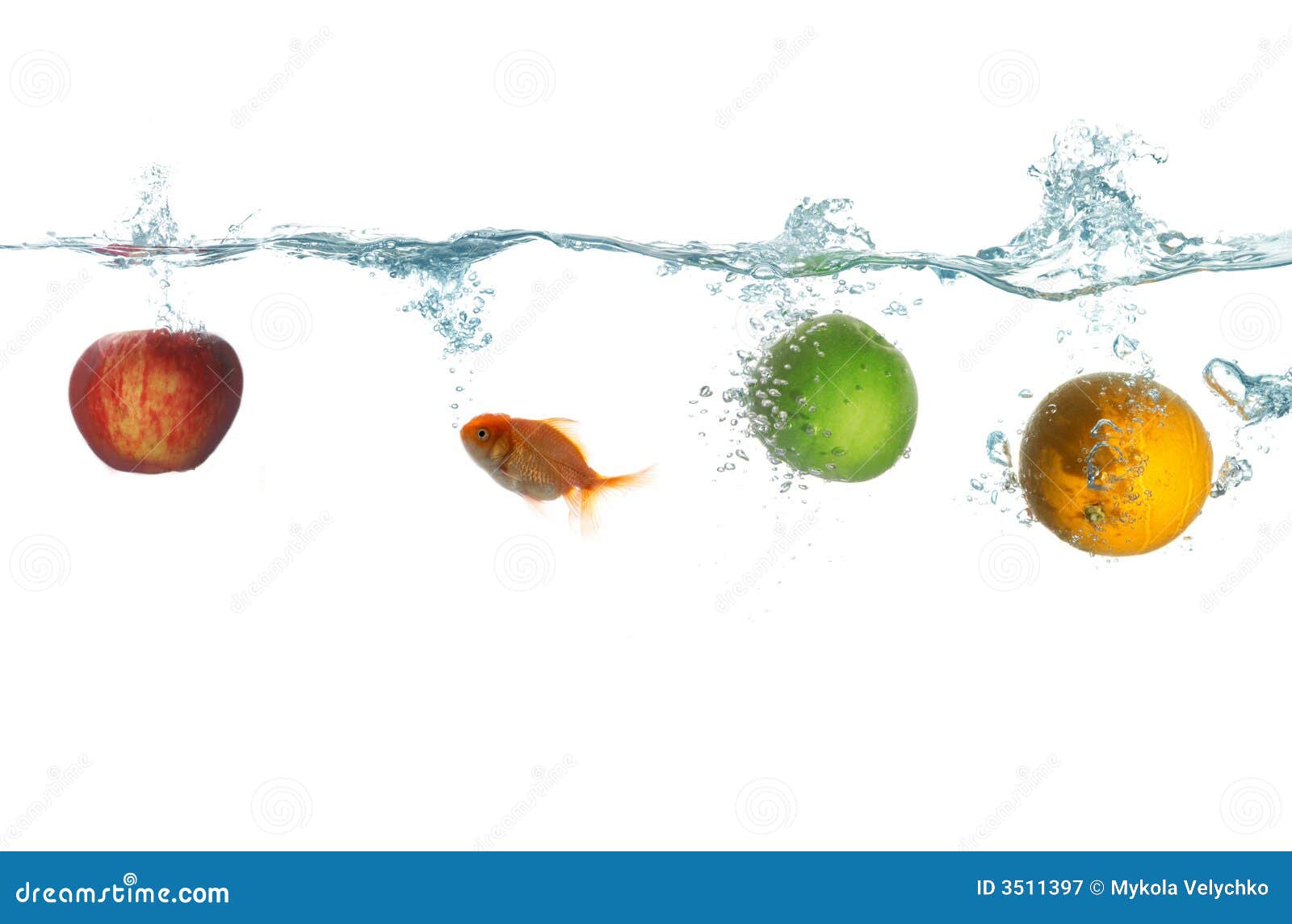 Fruit and fish stock image. Image of green, motion, isolated - 3511397