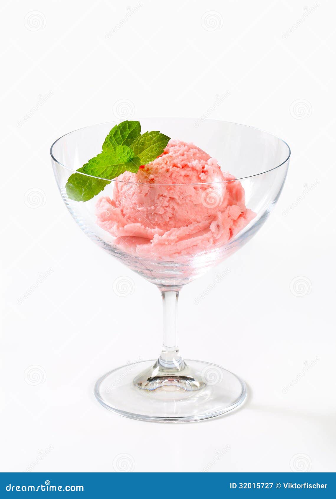 Fruit-flavored Ice Cream in a Coupe Stock Image - Image of serving ...