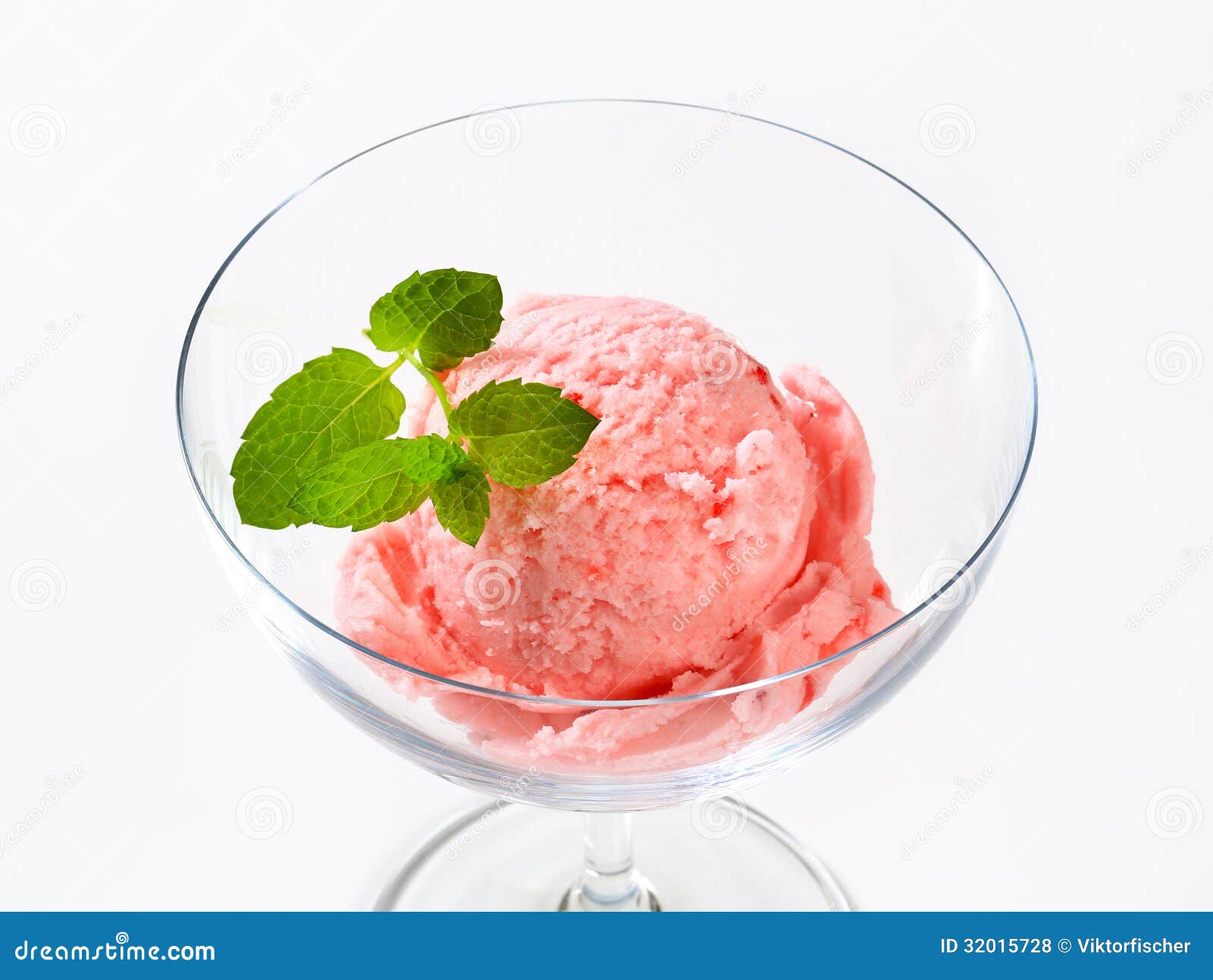 Fruit-flavored Ice Cream in a Coupe Stock Photo - Image of cherry, food ...